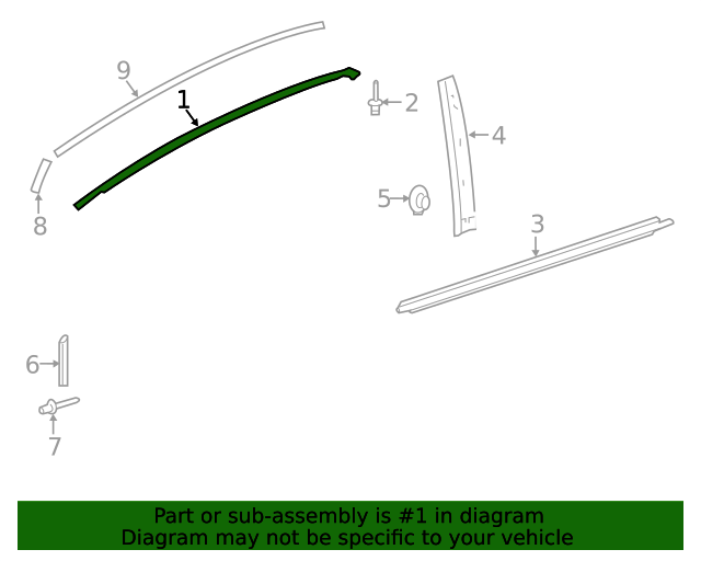 75753-02010 - Frame Molding - 2019-2023 Toyota Corolla | OEM Genuine ...