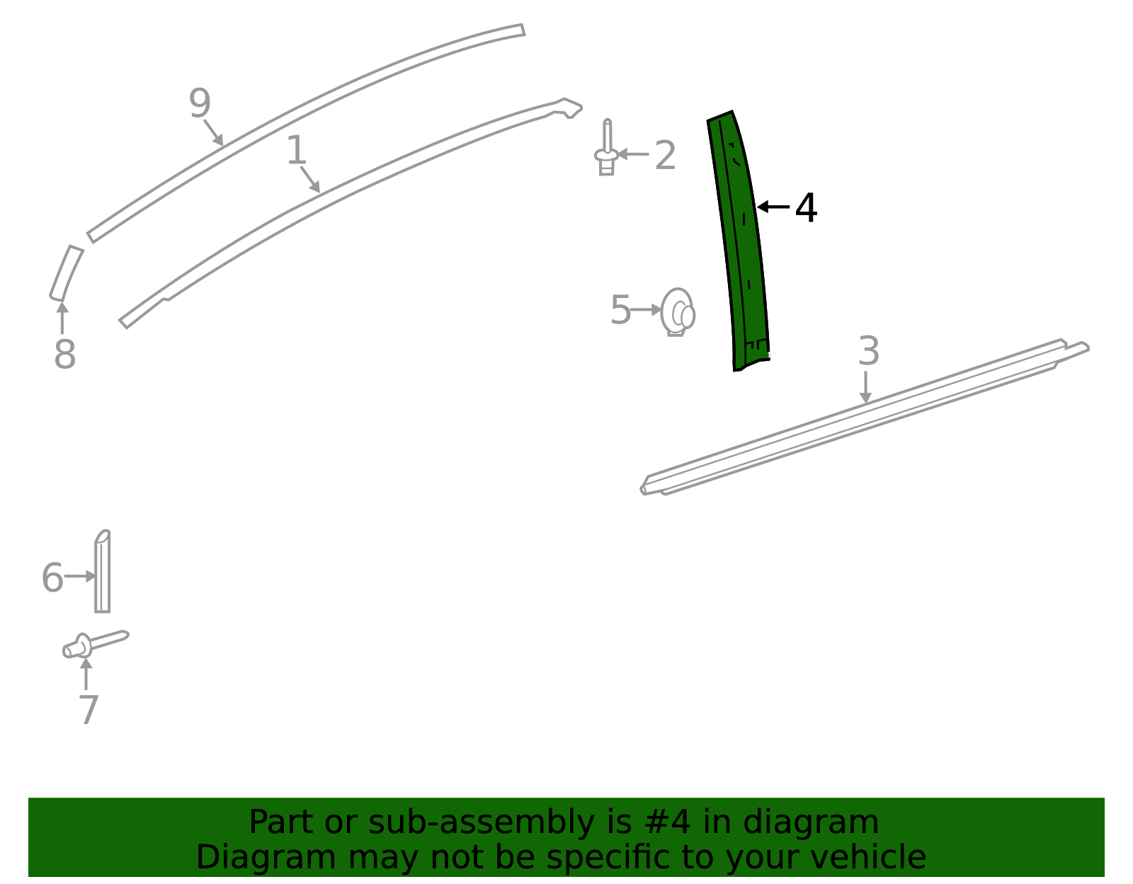 2019-2025 Toyota Door Applique 75755-02110 | Toyota Parts Center