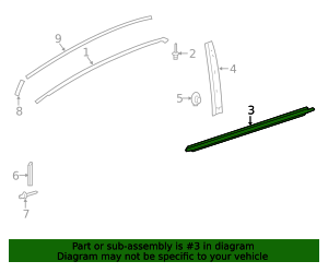 2020-2022 Toyota Corolla Belt Molding 75710-02470 | OEM Parts Online