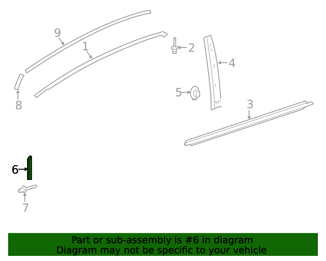75752-02010 - Window Molding - 2019-2023 Toyota Corolla | OEM Genuine ...