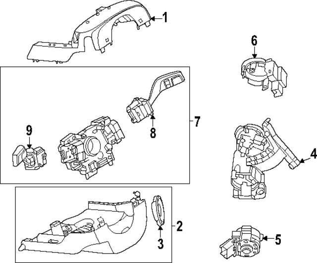 2024 Ford Ranger Wiper Switch N1WZ-17A553-A | OEM Parts Online