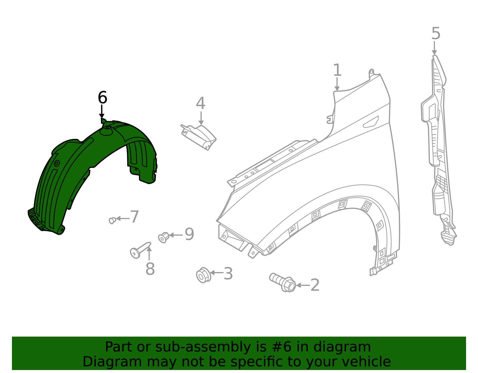 2020-2025 Hyundai Venue Fender Liner 86811-K2000 | OEM Parts Online
