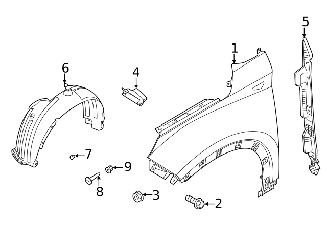 2020-2024 Hyundai Venue Fender Liner 86811-K2000 | Hyundai Wholesale Direct