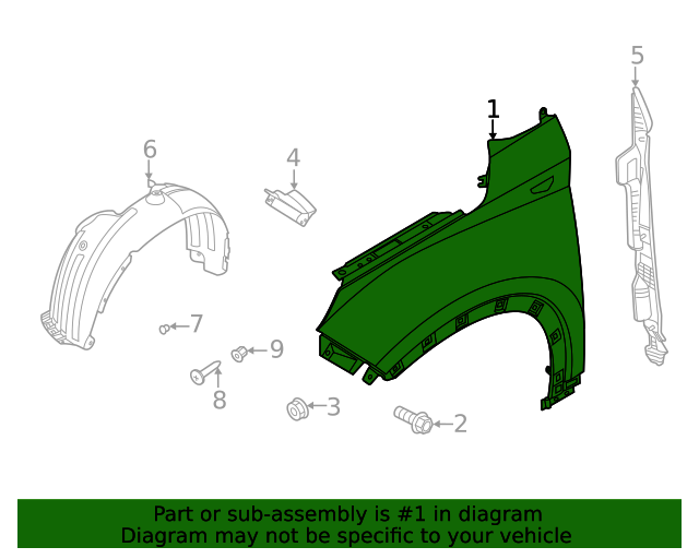 66321-K2000 - Fender - 2020-2023 Hyundai Venue | hyundaiparts