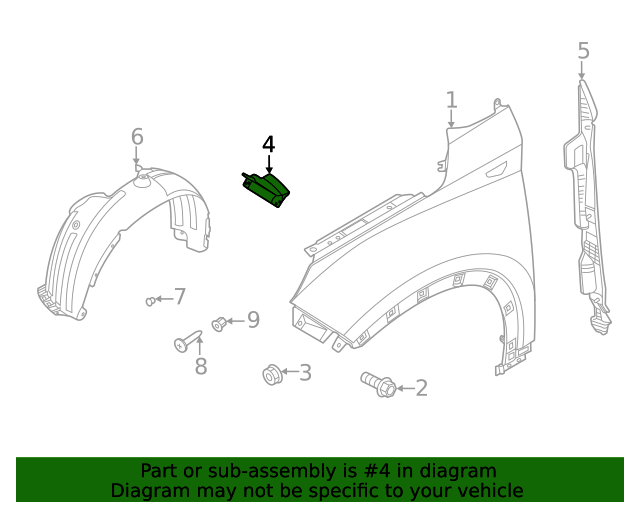 2020-2024 Hyundai Venue Fender Mtg Bkt 64577-K2000 | OEM Parts Online