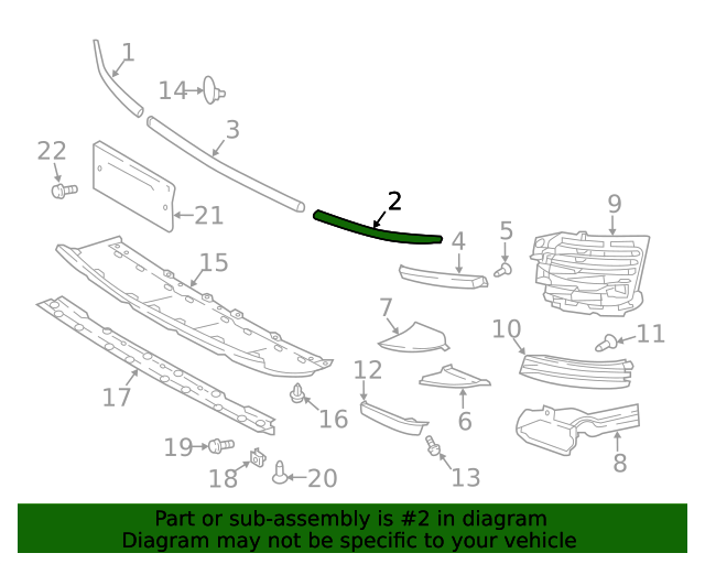 LR098546 - Bumper Trim 2018-2022 Land Rover Range Rover ...