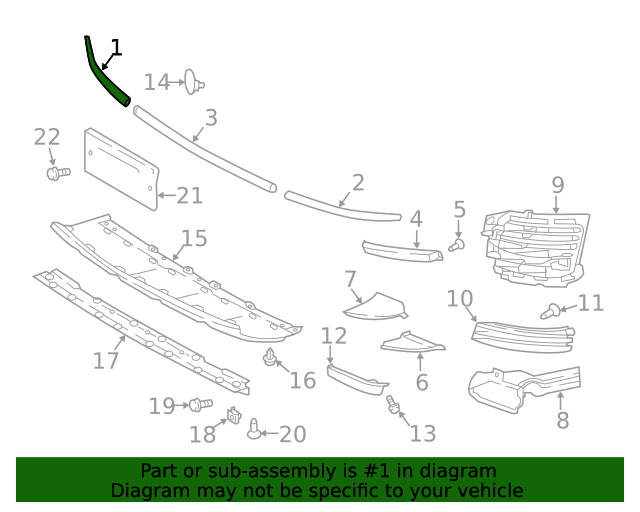 Genuine OEM Outer Molding Part# LR098547 Fits 2018-2022 Land Rover ...