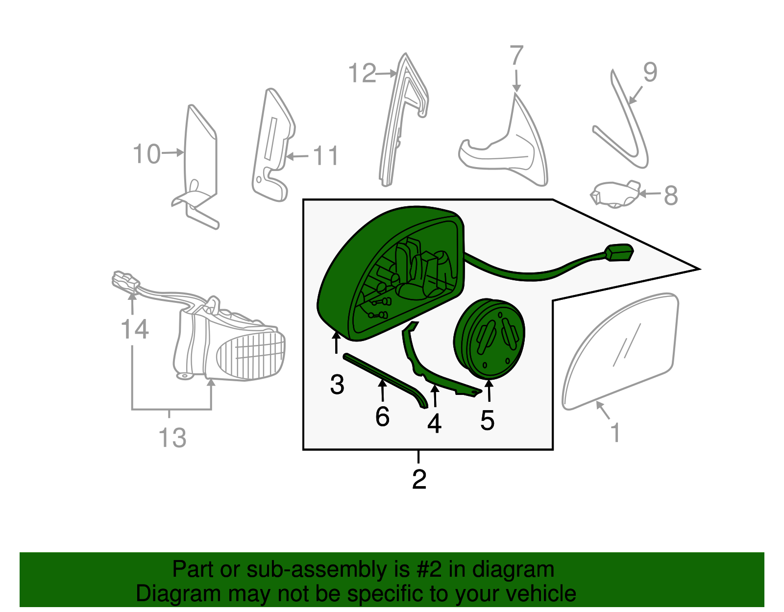 2003-2010 Volkswagen Beetle Housing Assembly 1C1-857-508-AB-GRU ...
