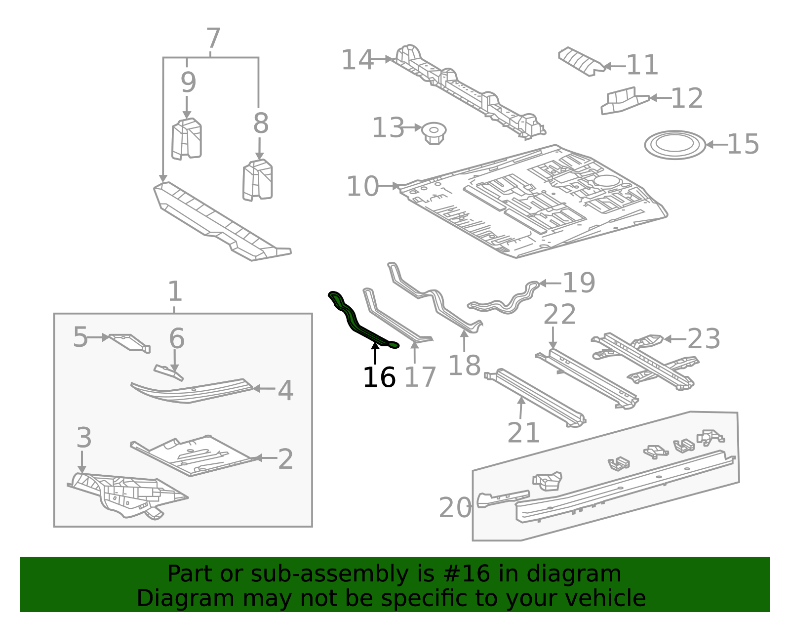 2021-2024 Toyota Sienna Lower Bracket 58723-08010 | Toyota Parts Center