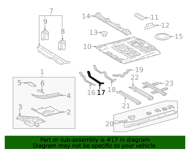 2021-2022 Toyota Sienna Lower Bracket 58724-08010 | Toyota Parts Center