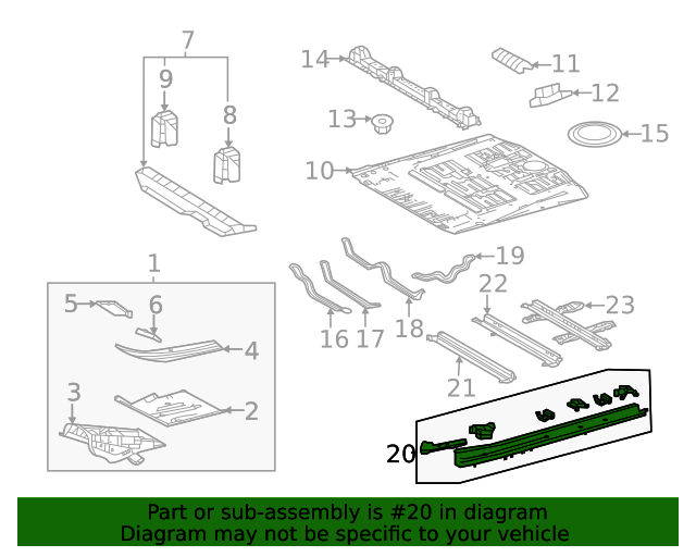 2021-2022 Toyota Sienna Side Reinforced 57410-08010 | Toyota Parts Center