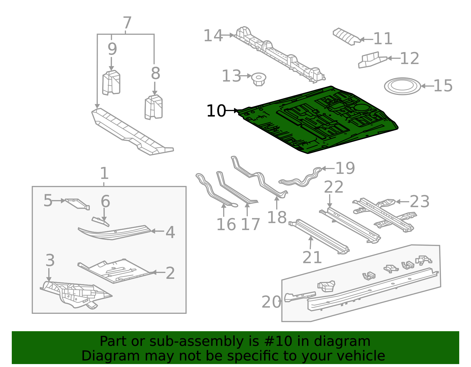 2021-2024 Toyota Sienna Floor Pan 58113-08010 | Toyota Parts Center