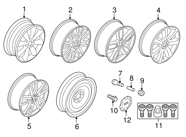 2014-2023 Mini Wheel, Alloy 36-11-6-855-115 | BMW Parts