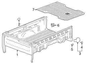 23146899 - Cargo Bed Tie Down Rings, 4pc 2014-2025 GM | GMPartsNow
