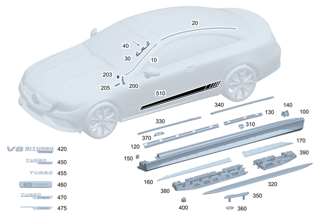 2021-2024 Mercedes-Benz GLE53 AMG Trim Strip 167-690-59-09 | Buy ...