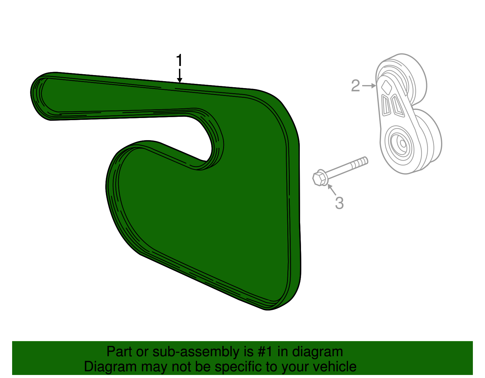 2016-2023 GM Serpentine Belt 12664598 | Courtesy Parts