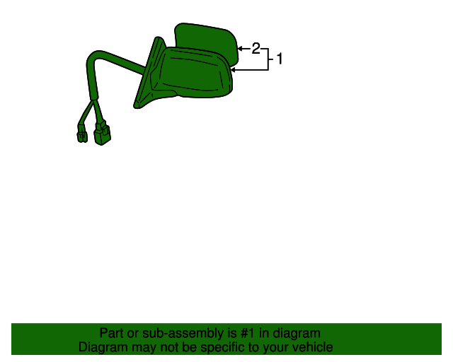 1999-2002 Subaru Forester Mirror Assembly 91031FC040NN | Subaru Parts Store