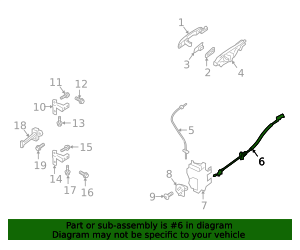 2019-2024 Volvo Door Latch Cable 31322389 | AutoNationParts.com