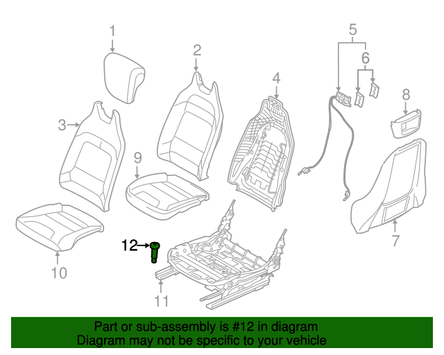 7149321690 - 2014-2024 BMW Seat Adjuster Bolt (07-14-9-321-690) | BMW ...