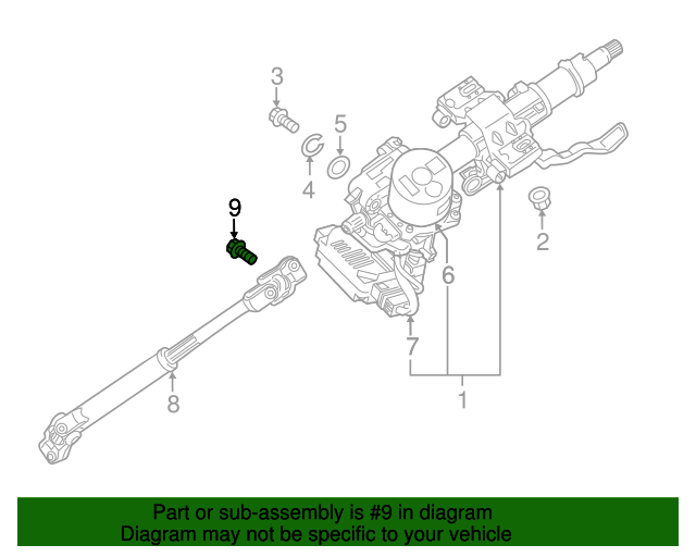 2011-2024 Hyundai Intermediate Shaft Upper Bolt 56415-3Q000 | OEM Parts ...