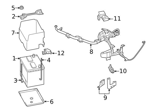 2019-2024 Subaru Battery Cable Bracket 81041FL010 | Subaru Parts Store