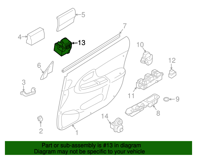 83061SA010 - Mirror Switch - 2003-2008 Subaru Forester | World OEM ...