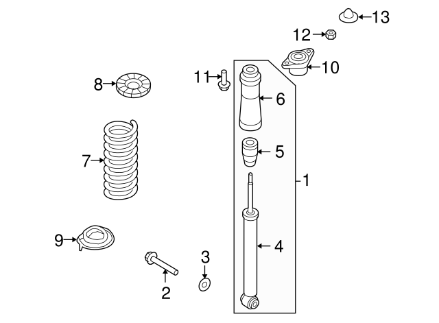 55311-3M900 - Shock Absorber 2009 Hyundai Genesis | AutoNationParts.com