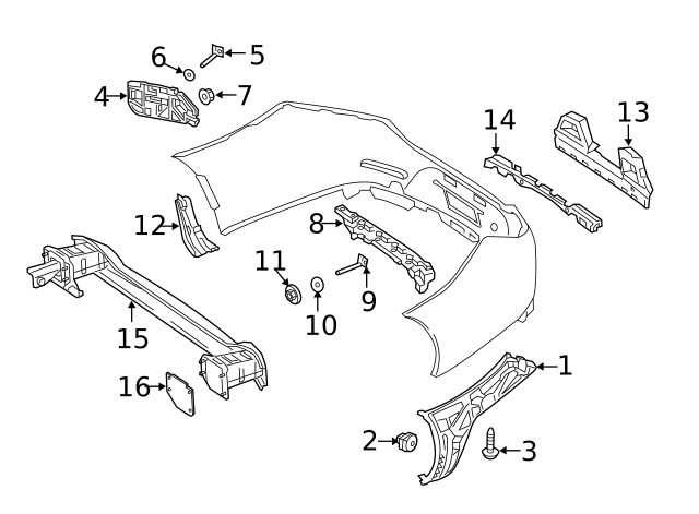 257-885-99-02 - Energy Absorber 2019-2020 Mercedes-Benz CLS 53 AMG ...