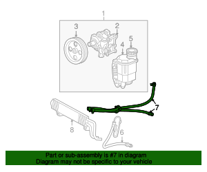 2003-2008 Dodge Ram 1500 Power Steering Return Hose 55366796AC ...