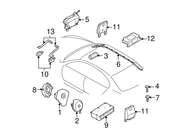 65776974364 - 2004-2005 BMW Side Sensor (65-77-6-974-364) | BMW of ...
