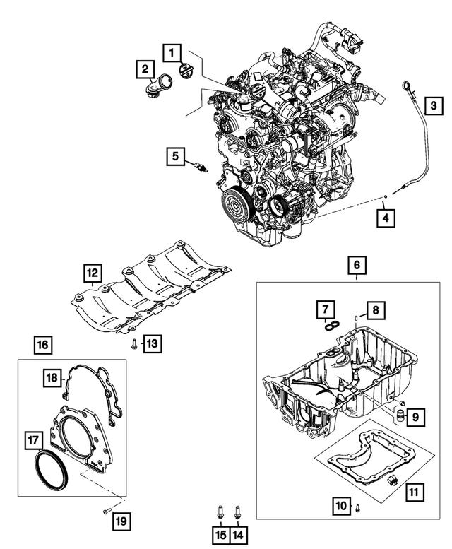 2020-2023 Mopar Crankshaft Rear Oil Seal Retainer 4893710AC | Mopar Estores