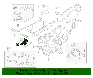 Genuine OEM Oil Return Tube Part# LR075622 Fits 2012-2017 Land Rover ...