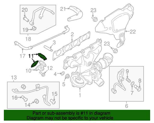 Genuine OEM Oil Return Tube Gasket Part# LR032083 Fits 2012-2017 Land ...