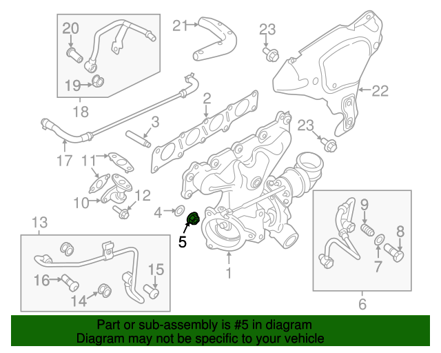2010-2017 Land Rover Turbocharger Nut LR025680 | LandRoverParamusParts