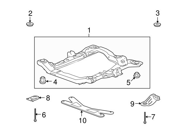 2007-2017 GM Engine Cradle Insulator 25944112 GM | GMPartsDirect.com