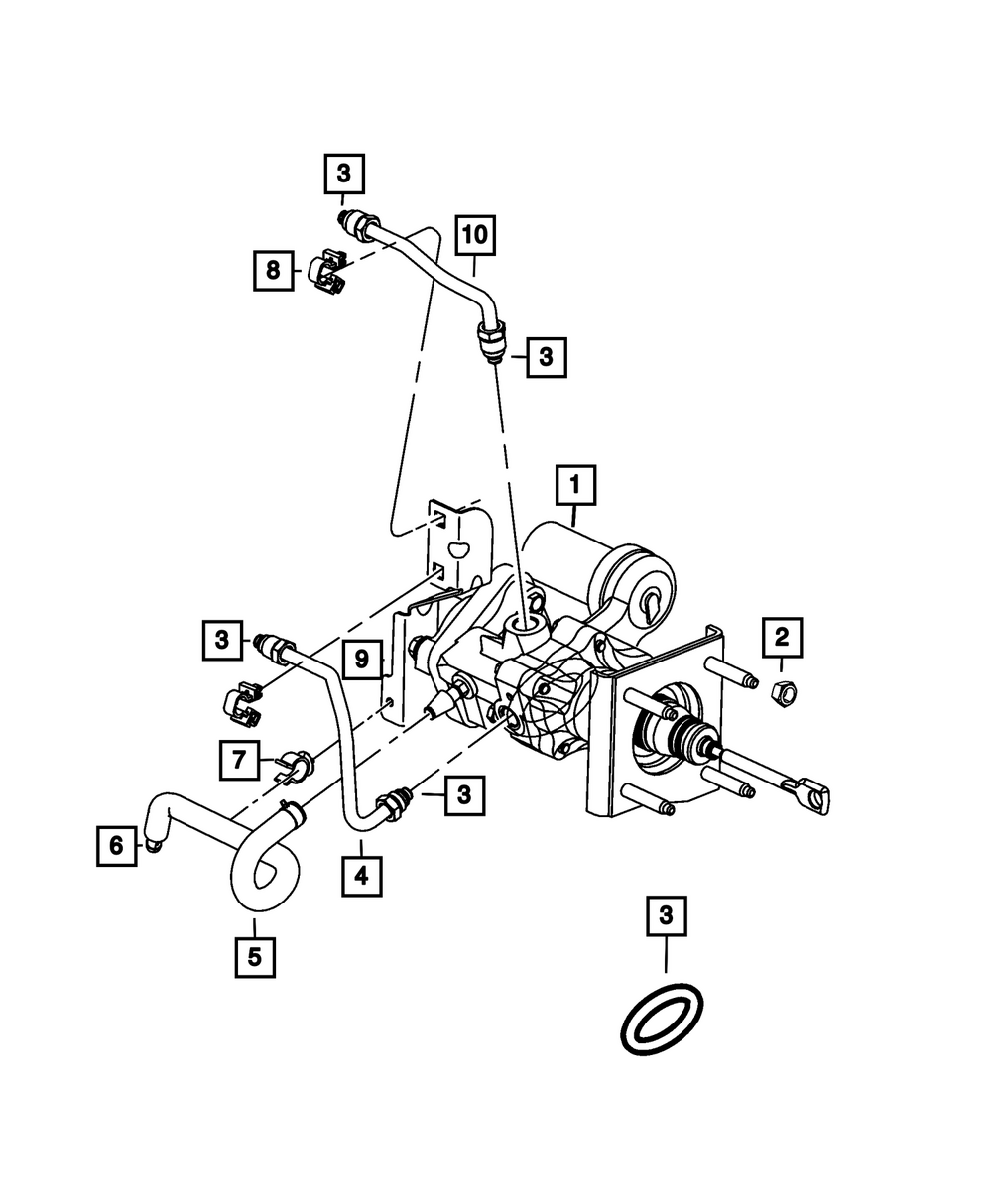 68364387AB - Brake Booster Vacuum Hose 2019-2025 Ram | Big 3 Auto Parts