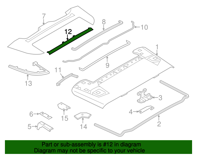 51177242387 - 2012-2018 BMW Center Molding (51-17-7-242-387) | BMW of ...