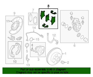 D4080-JL00A - Disc Brake Anti-Rattle Clip Set 2009-2024 Nissan ...
