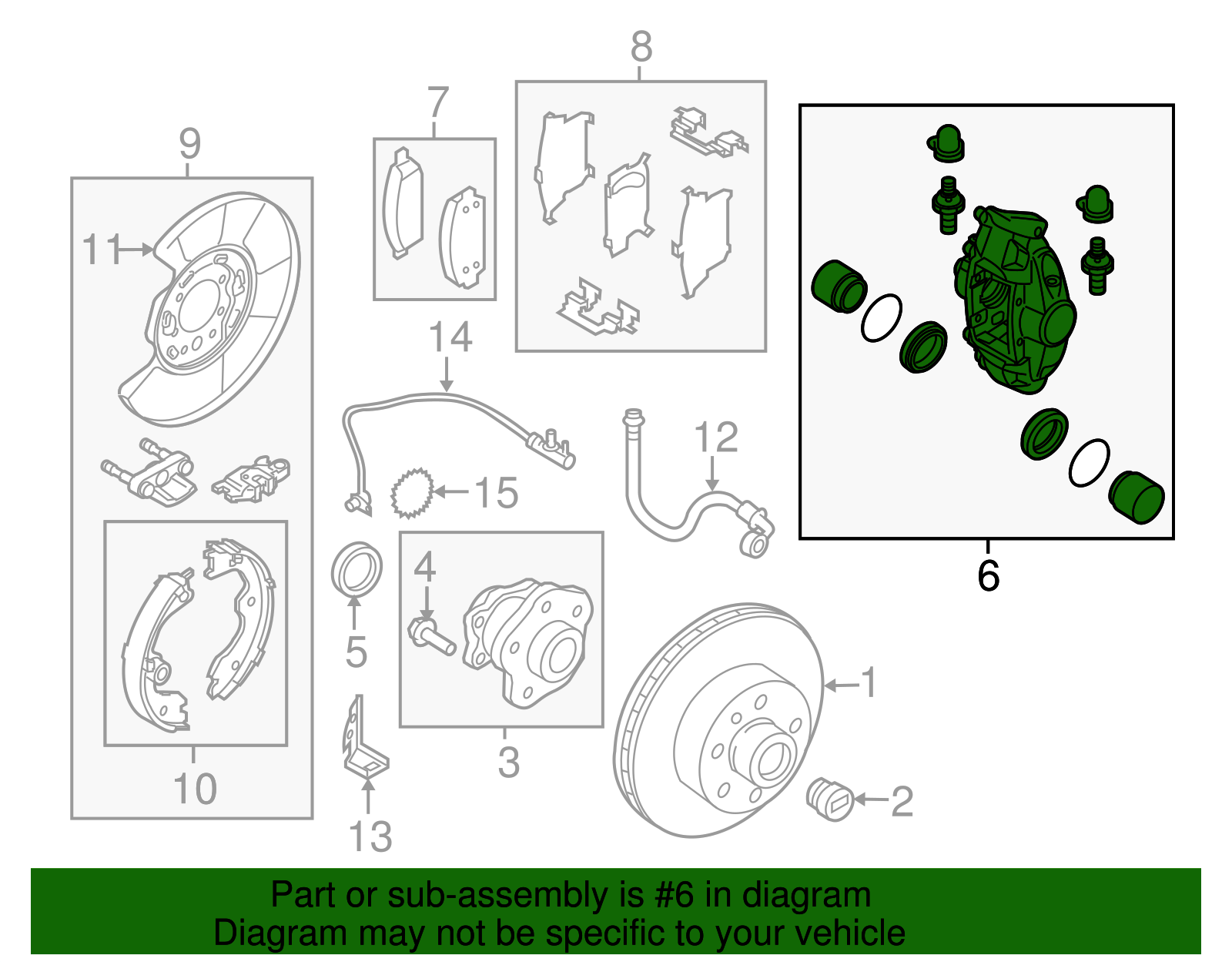 2020 Nissan 370Z Disc Brake Caliper 44011-1EA5A | Melloy Nissan Parts