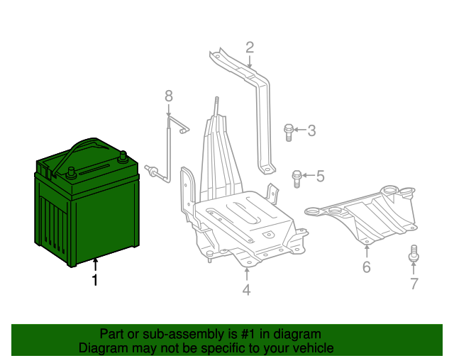 00544-25060-550 - Battery - 1989-2015 Toyota | OEM Genuine Toyota Parts