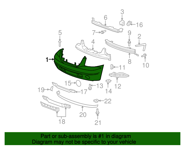 25890766 - Front Bumper Cover 2007-2014 GMC | Chevrolet Parts Direct
