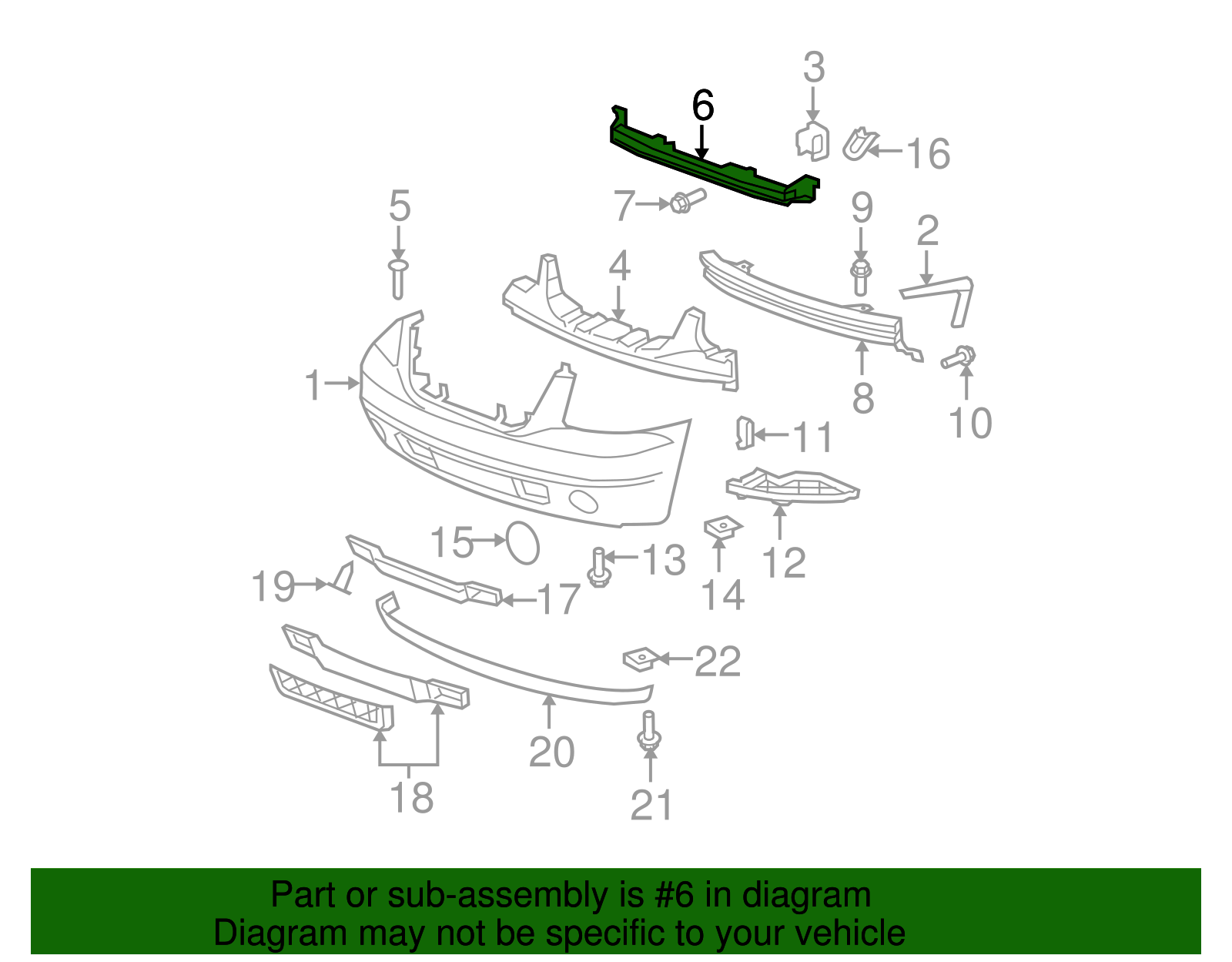2007-2014 GM Front Bumper Fascia Bracket 22742861 GM | GMPartsDirect.com