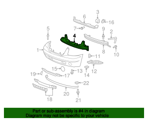 2007-2014 GMC Front Bumper Fascia Center Support 15882455 | Shop Matick ...
