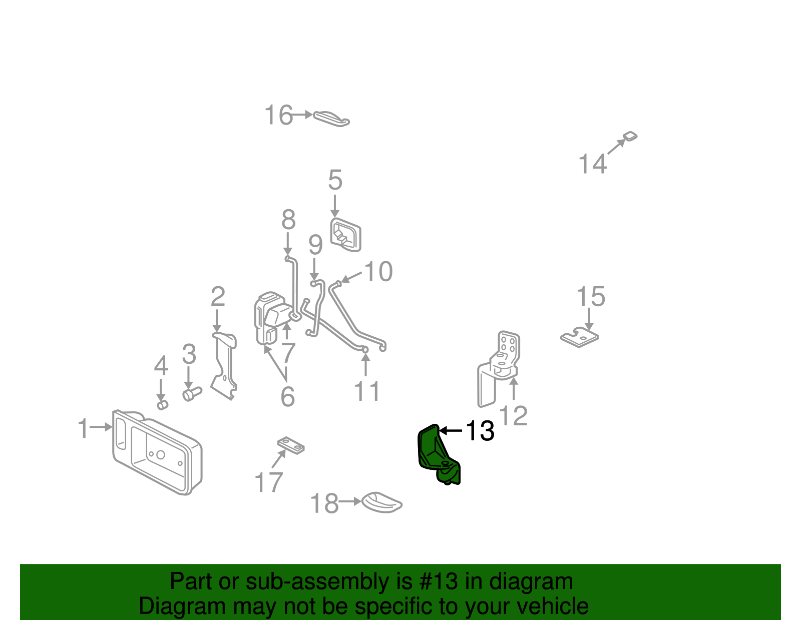 1996-2025 GM Passenger Side Door Lower Hinge 15994458 | GetOEMParts.com