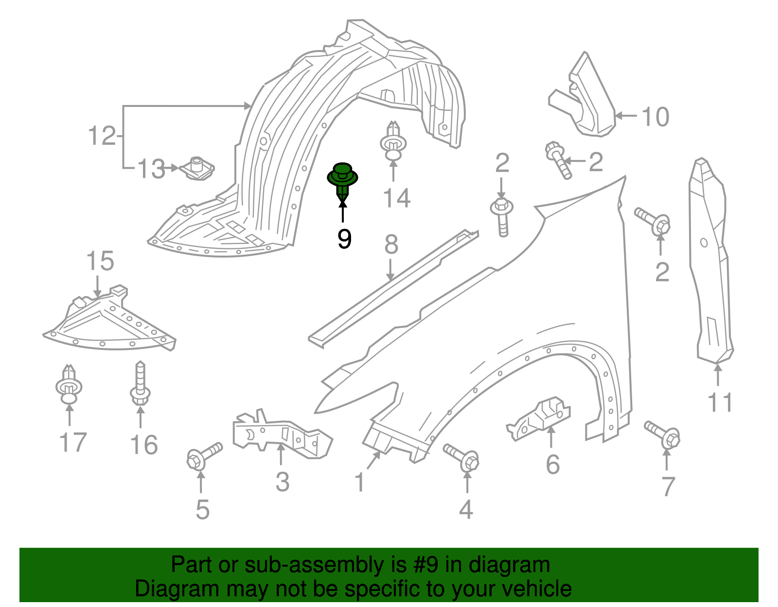 GJ21-68-885B-02 - Body C-Pillar Trim Panel Clip - 1989-2020 Mazda ...