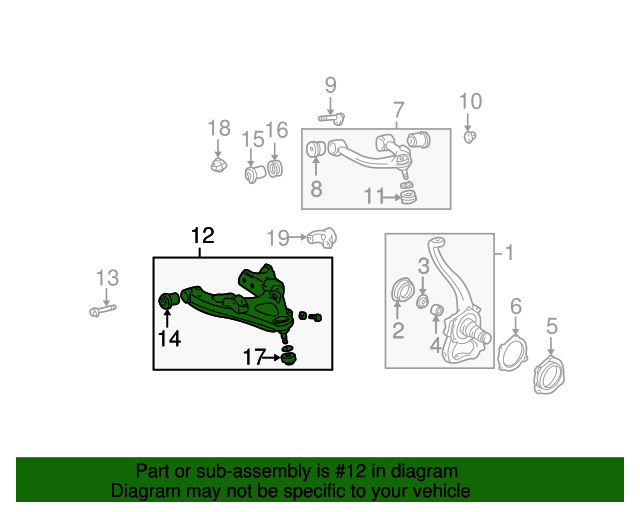 1998-2007 Lexus LX470 Lower Control Arm 48640-60010 | OEM Parts Online