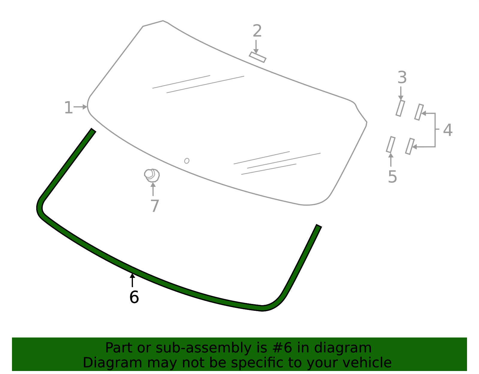 73213-TGS-A01 - Rubber Windshield Dam - 2019 2020 Honda Passport ...