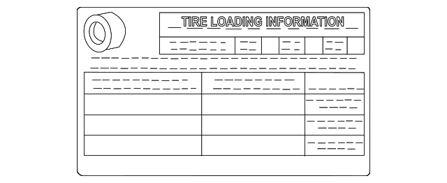 99090-6RR1B - Tire Info Label 2021-2025 Nissan Rogue | Group 1 Auto Parts
