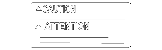 2013-2025 Nissan Caution Label 99053-3ZB0A | Team Nissan Inc.