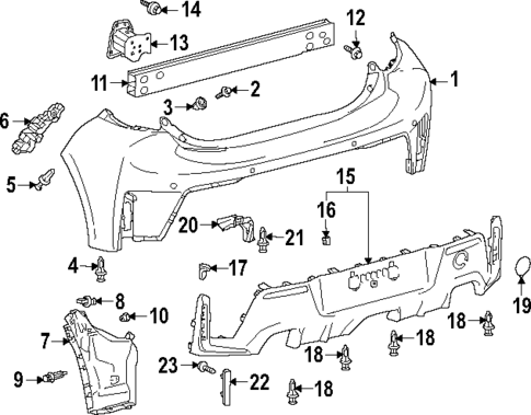 Bumper & Components - Rear for 2023 Toyota GR Corolla | OEM Genuine ...
